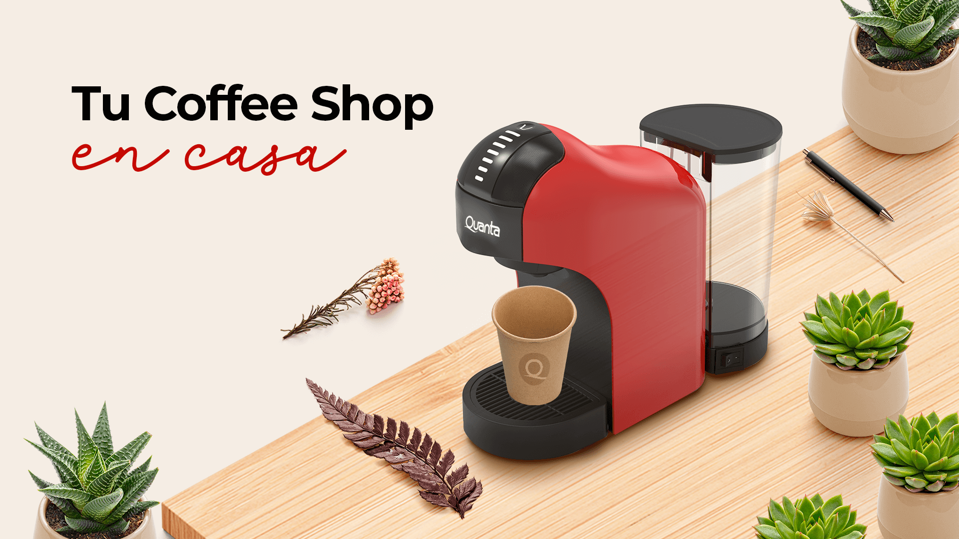 Cafetera Multi Cápsulas 3 en 1 Pure Flavour 220V | Quanta Products